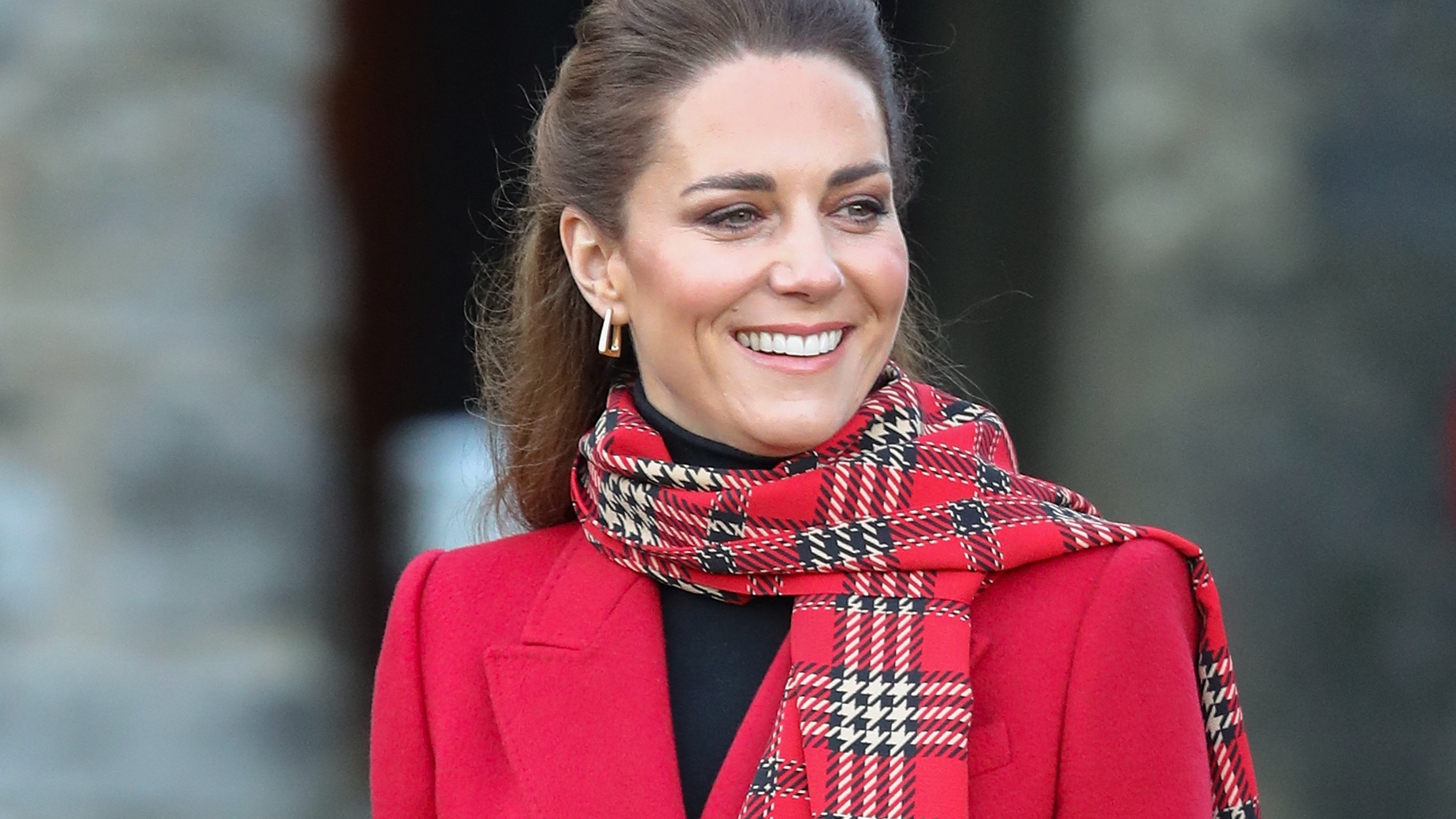 Kate Middleton is klaar voor de feestdagen in haar Burberry-jurk