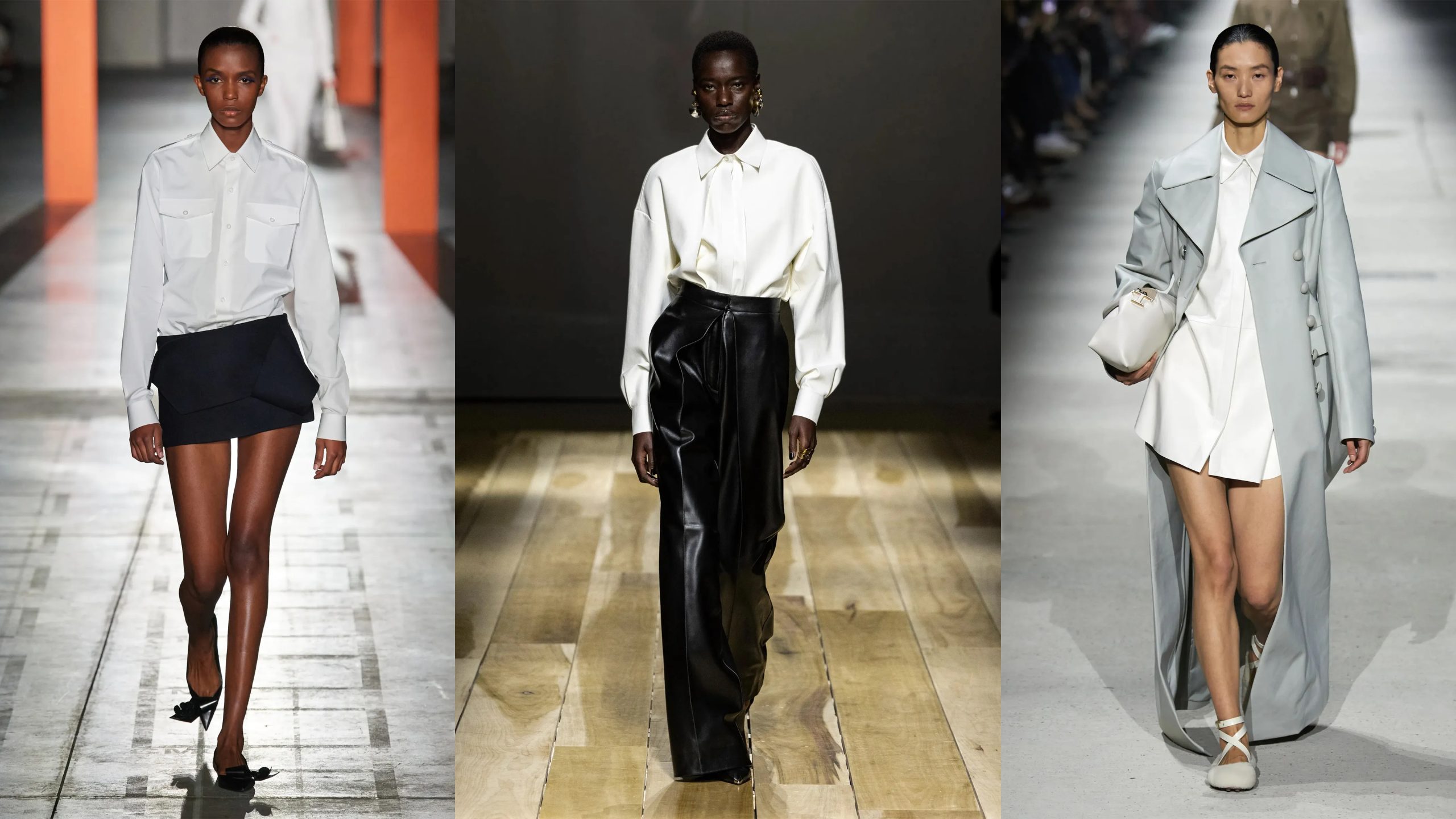 9 manieren om een wit overhemd te dragen, zoals op de catwalk