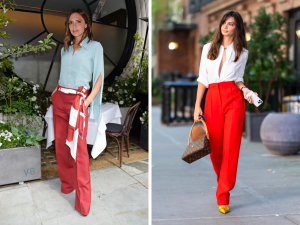 De rode broek gaan we veel zien dit voorjaar