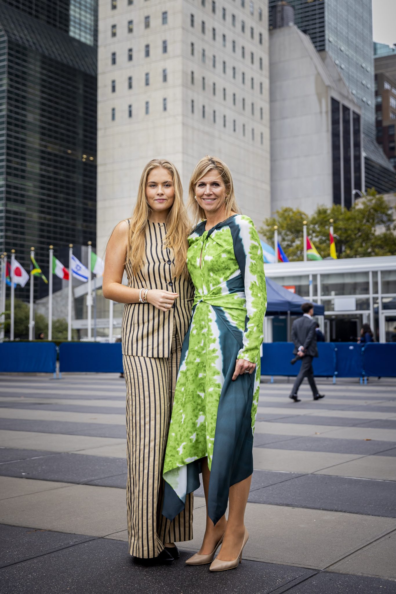 Prinses Amalia draagt outfit prinses Ariane in New York